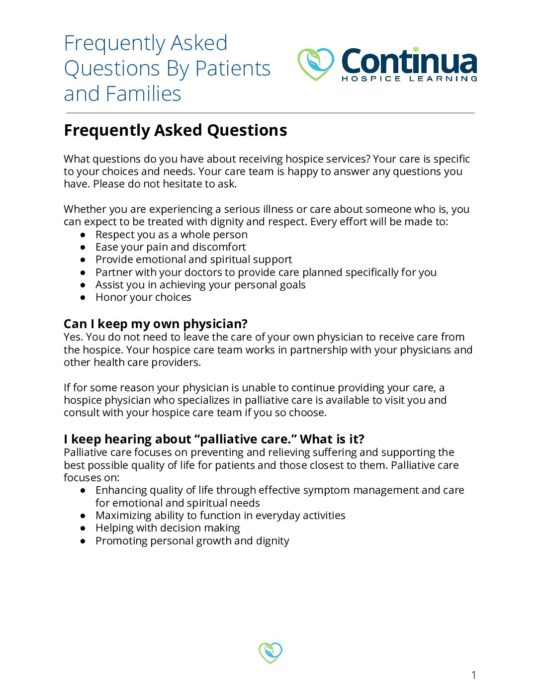 Frequently Asked Questions By Patients and Families Frequently Asked Questions By Patients and Families